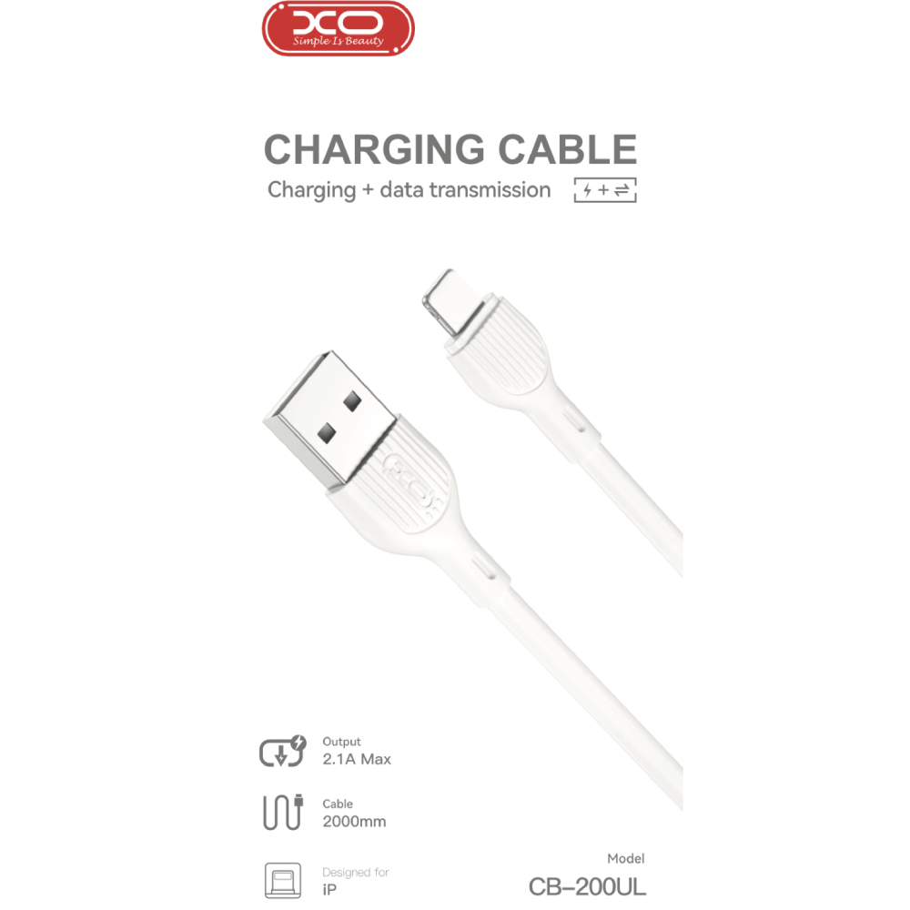 Кабель XO CB-200UL USB - Lightning 2 м White ᐉ купить в FOXTROT ⁕ цены ...