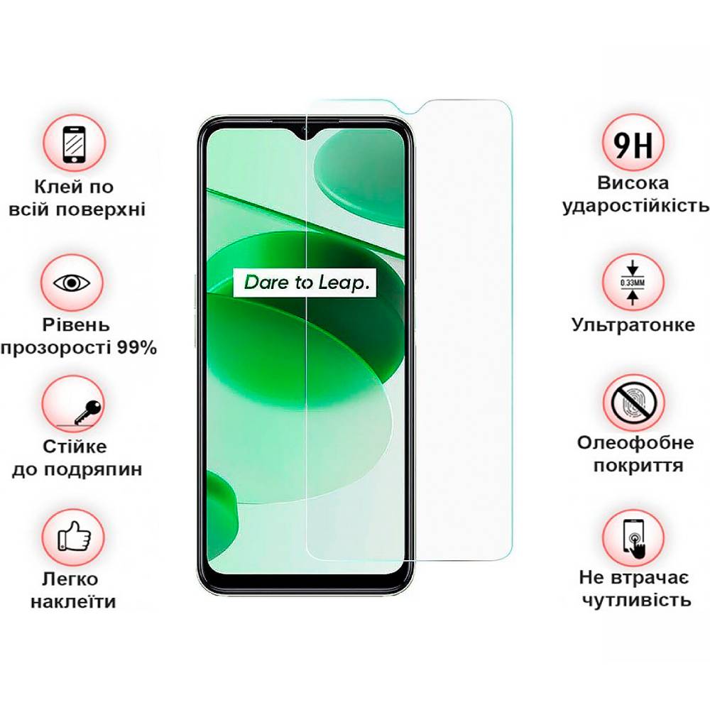 Захисне скло BECOVER 3D Crystal для Realme C35 Clear (708129) - купити ...
