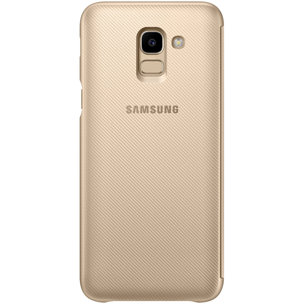 Чехол SAMSUNG Galaxy J6 2018 (J600) Wallet Cover Gold (EF-WJ600CFEGRU ...