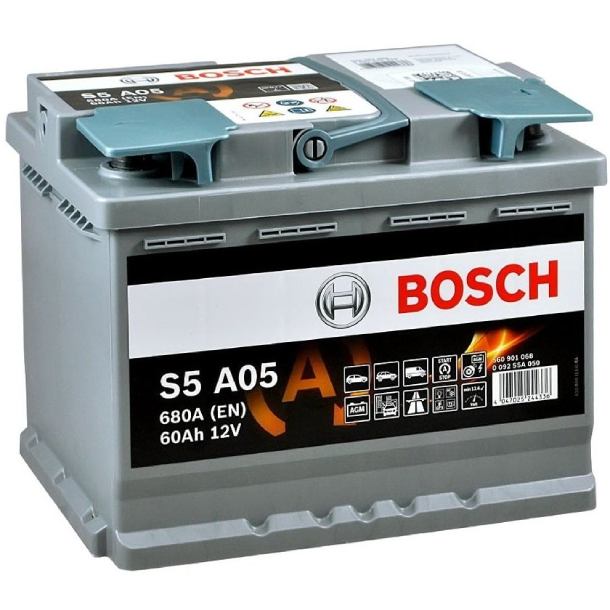 Аккумулятор BOSCH S5 AGM 12В 60Ач 680А R+ (0092S5A050) ᐉ купить в ...