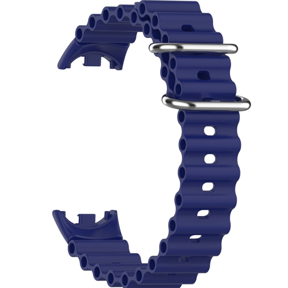 Ремінець BECOVER Wave Style для Xiaomi Mi Smart Band 8/9/10 Deep Blue ...