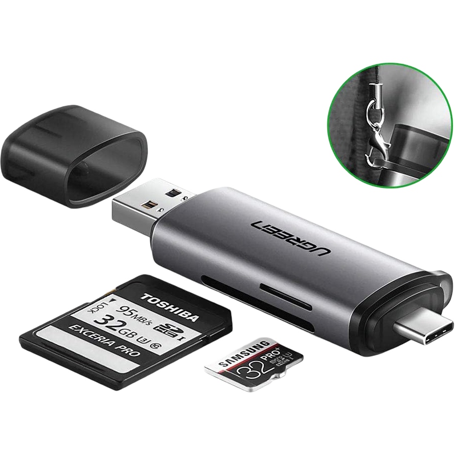 Кардрідер UGREEN CM185 USB-C/USB-A (50706) ᐉ купити в FOXTROT ⁕ ціни ...
