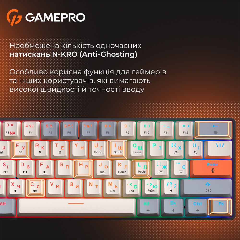 Клавиатура GAMEPRO MK130 V2 Infinity QLAB Sakura Black (MK130-V2-B-QS ...